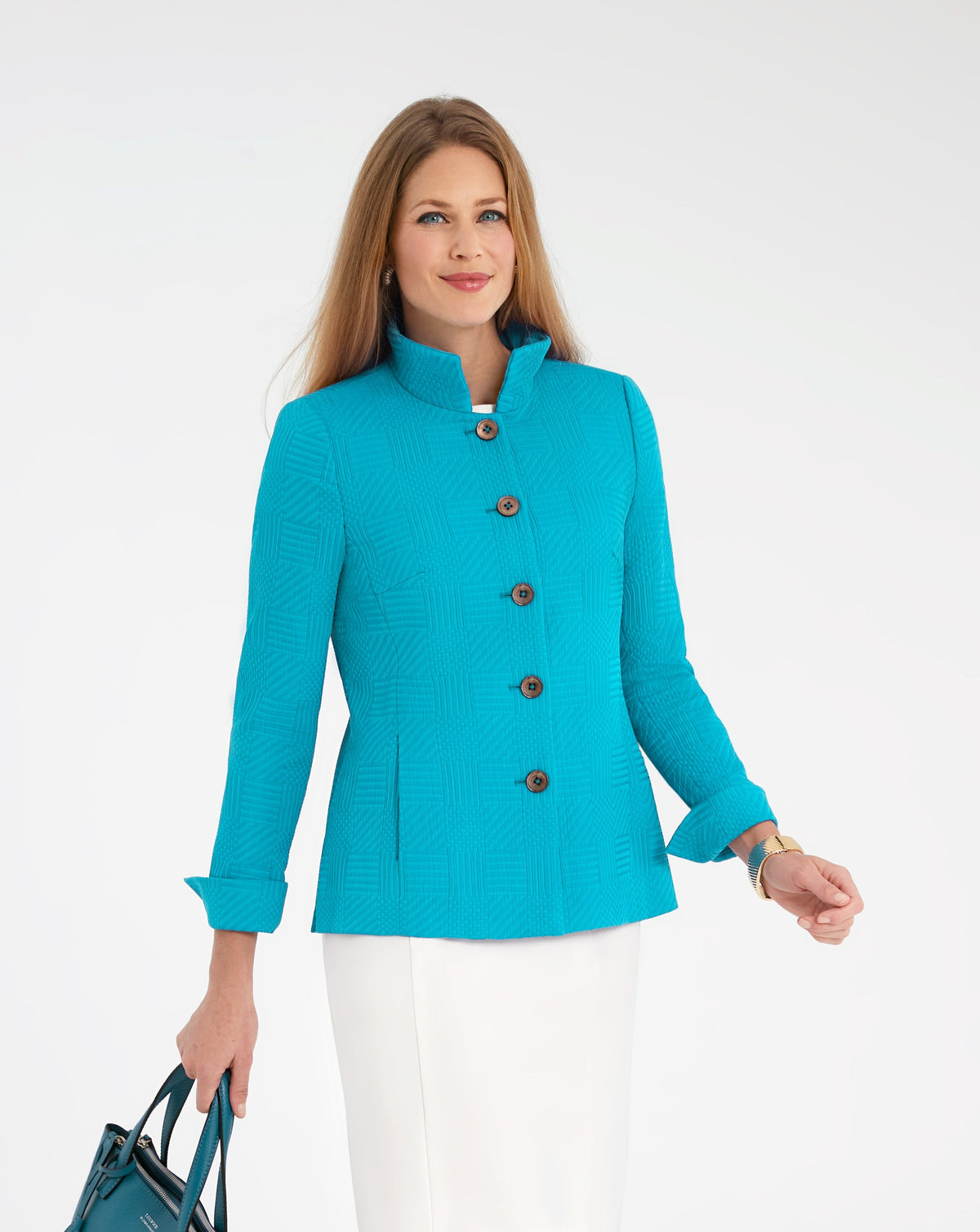 Cotton Signature Matelassé Raj Jacket | Nina McLemore